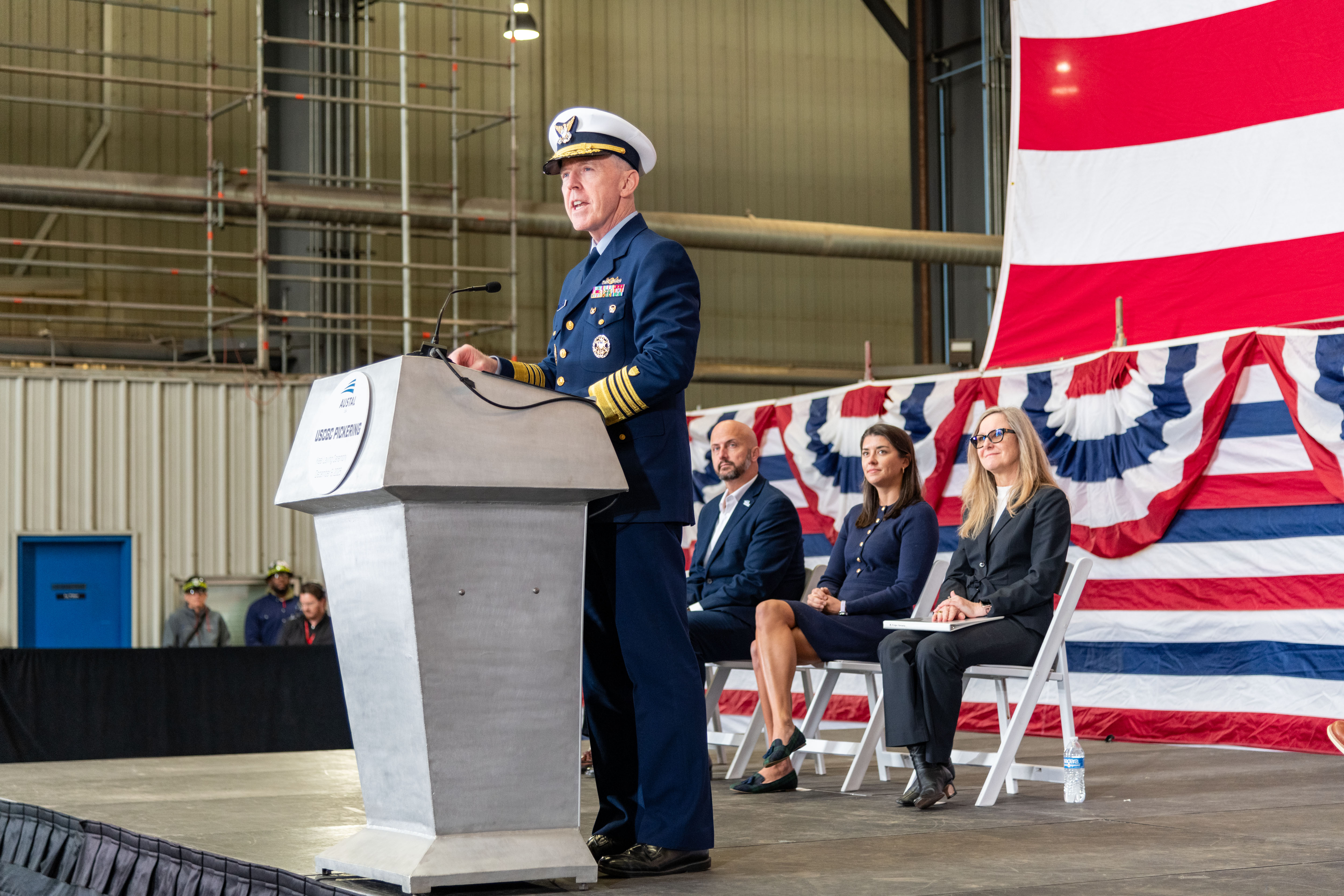 Austal USA hosts ceremony for future Coast Guard cutter Pickering ...
